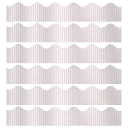 Bordette Decorative Border, White, 2.25in x 50ft, PK6 P0037016 | Zoro