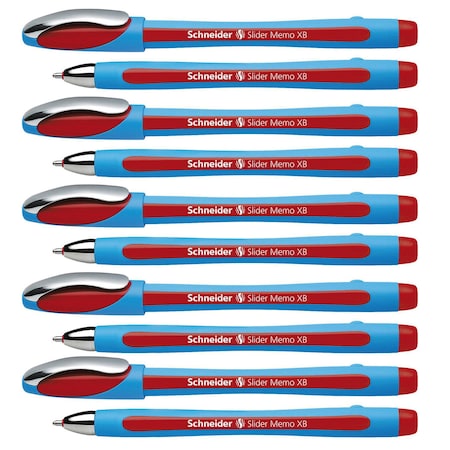 Schneider Pen Slider Memo Ballpoint Pen, Viscoglide Ink, 1.4 mm, Red ...