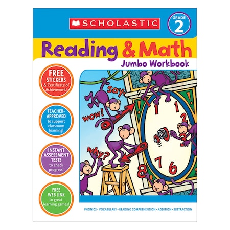 Scholastic Reading + Math Jumbo Workbook - Grade 2 9780439786010 | Zoro