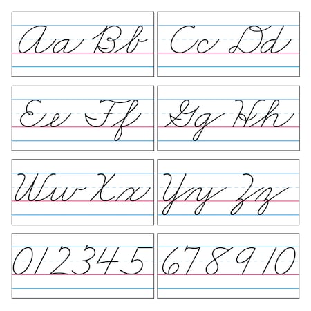 TREND ENTERPRISES INC. Basic Alphabet Zaner-Bloser Cursive Bulletin ...