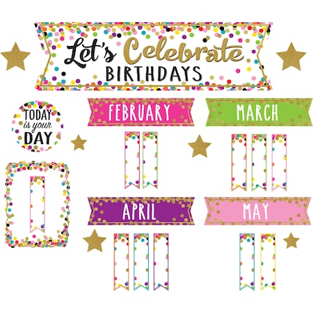 Teacher Created Resources Confetti Lets Celebrate Birthdays Mini ...