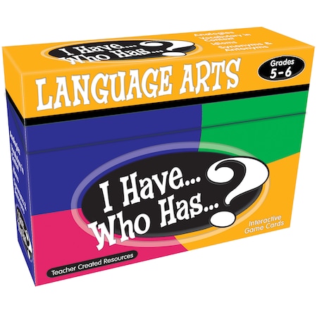 Teacher Created Resources I Have, Who Has Language Arts Game, Grade 5-6 ...