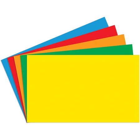 Top Notch Teacher Products Index Cards Blank 3" x 5", Primary Assorted ...