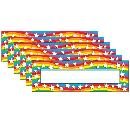 Trend Enterprises Star Rainbow Desk Toppers® Name Plates, 36 Pieces ...