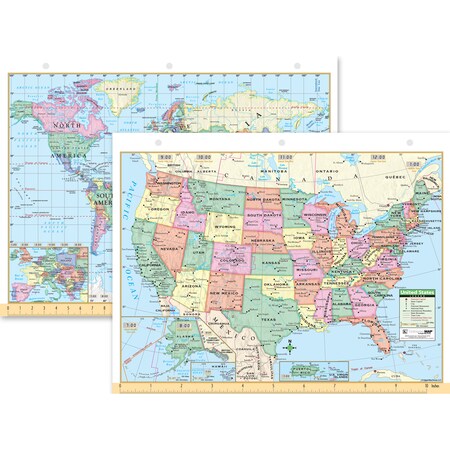 Kappa Map US And World Notebook Map, 8-1/2" x 11" 15024 | Zoro