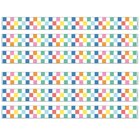 Carson Dellosa We Stick Together Checkered Rainbow Straight Bulletin ...