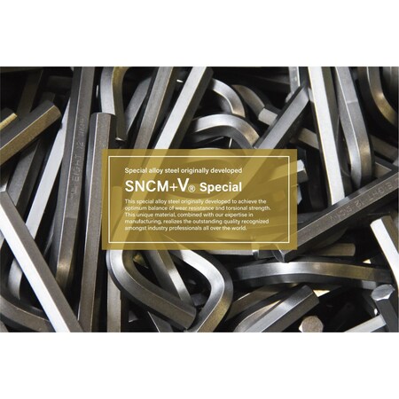 Eight Tool TAPER HEAD HEX KEY L-HANDLE EXTRA LONG SET, 7PC 1.5-6MM MLTI ...