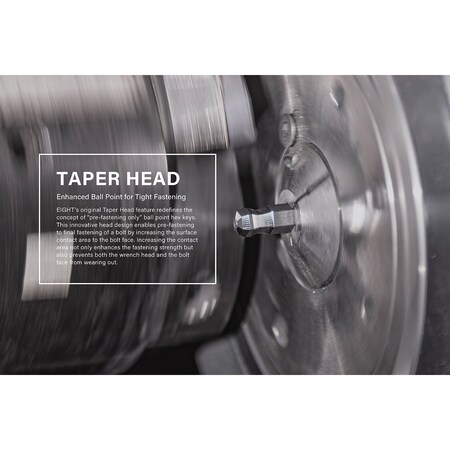 Eight Tool TAPER HEAD HEX KEY L-HANDLE EXTRA LONG SET, 7PC 1.5-6MM RED ...