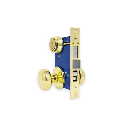 Premier Lock Brass Mortise Entry Gate Left Hand Lock Set with 2.5 in ...