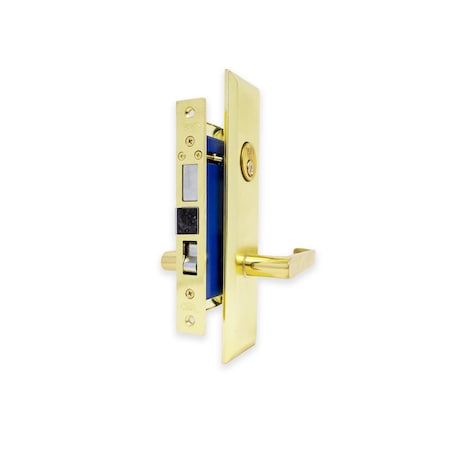 Premier Lock Brass Entry Mortise Right Hand Lock Set with 2.5 in ...