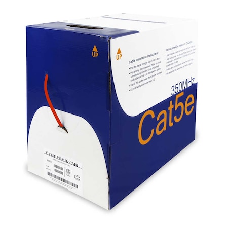 Bestlink Netware CAT5e Solid Wire Bulk CMR Cable Shielded- 1000ft- Red ...