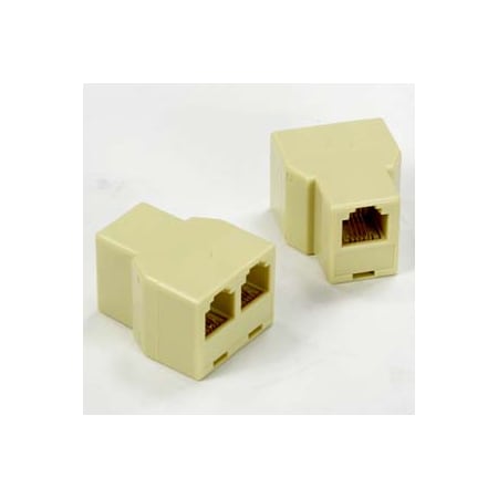Bestlink Netware RJ12 1Jack/2Jack T adapter, Straight- Beige 170505 | Zoro