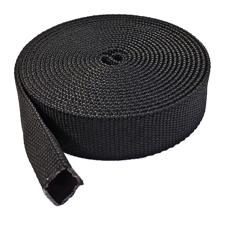 Electriduct Braided Cable Sleeve, 1 in Inside Dia., 10 ft, Nylon, Black ...
