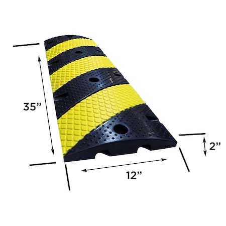 Electriduct Rubber Striped Speed Bump Strip- 3ft SB-ED-STRIP-3FT | Zoro