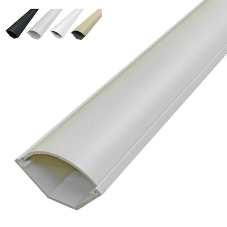 Electriduct Small Corner Duct 1075 Series Cable Raceway- 5ft- Beige ...