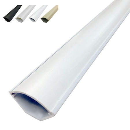 Electriduct Small Corner Duct 1075 Series Cable Raceway- 5ft- White ...