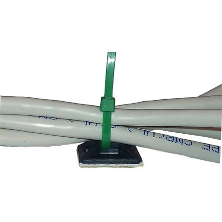 Electriduct Adhesive Backed Mounting Bases- 1" x 50 Pieces- Black CT-ED ...