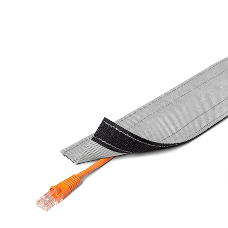 Electriduct Carpet Cable Cover, 5 ft L, 4 in W, 1 Channel, Nylon, Gray ...