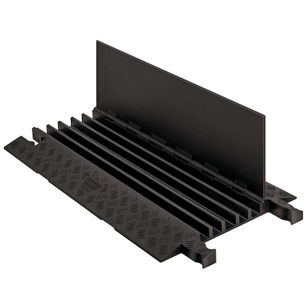 Checkers Cable Protector, 1-7/8 in H, 36 in L, 19-3/4 in W, 5 Channel ...