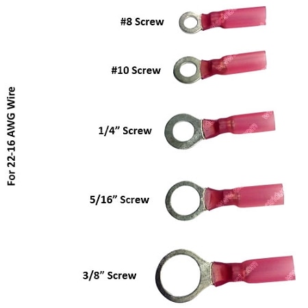 Electriduct Heat Shrink Ring Terminals - Electriduct HS-HP-RT-10.5-BL ...