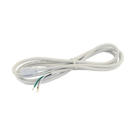 Diode Led Power Cable with Hard-Wire Connection - 120V, White, 72 in ...