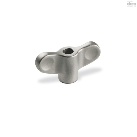 Elesa Wing Nut, M10, Stainless Steel, Matte, 28 mm Ht, 55 mm Max Wing ...