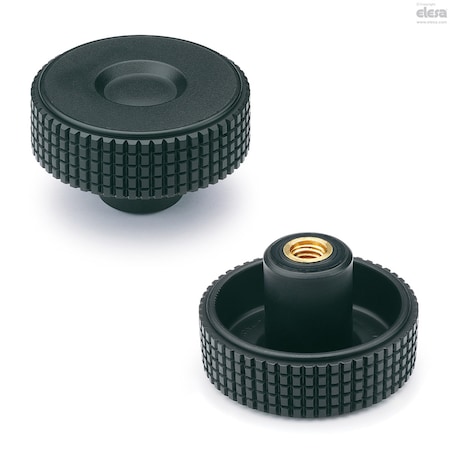 Elesa Brass boss, plain or threaded blind hole, MBT.70 B-M12-C9 MBT-B ...