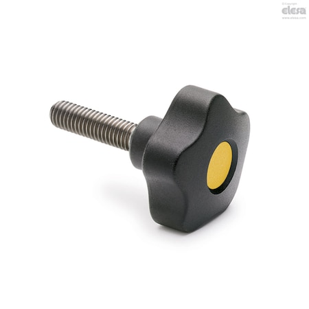 Elesa Stainless steel boss, threaded hole, with cap, VCT.40-SST-M6-C4 ...