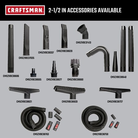 Craftsman 2-1/2 in. x 7 ft. POS-I-LOCK Wet/Dry Shop Vacuum Hose Kit ...