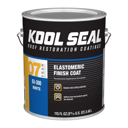 Koolseal Kool Seal White Acrylic Roof Coating 1 gal KS0063300-16 | Zoro