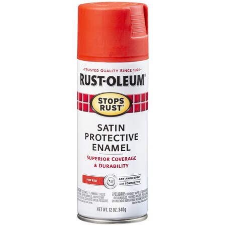 Krud Kutter Rust-Oleum Stops Rust Satin Fire Red Enamel Spray Paint 12 ...