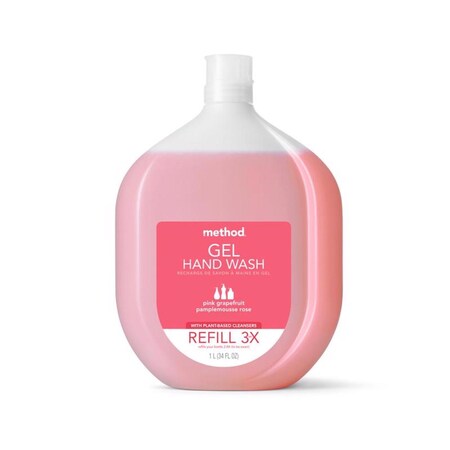 Method Method Pink Grapefruit Scent Gel Hand Wash Refill 34 oz 328106 ...