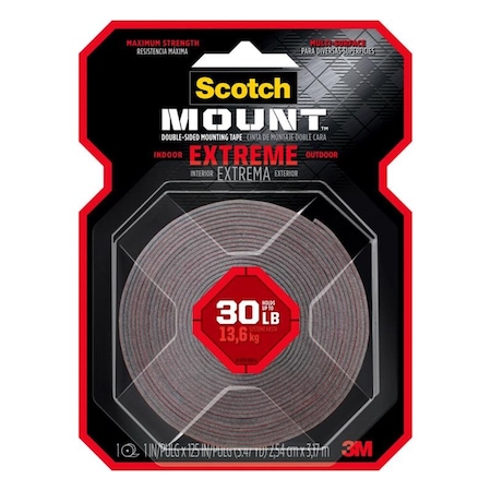 Scotch 3M Scotch Mount 125 in. L X 1 in. W Double-Sided Mounting Tape ...