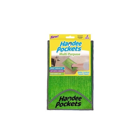 Handee Pockets Microfiber Cleaning Cloth 6.25 in. W X 9.75 in. L 2 pk ...