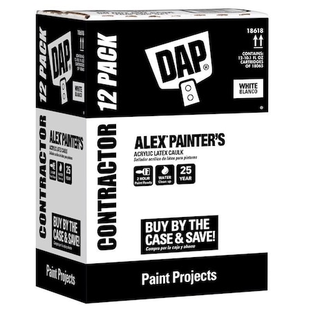 Dap Alex White Acrylic Latex Painter's Caulk 10.1 oz 7079818618 | Zoro