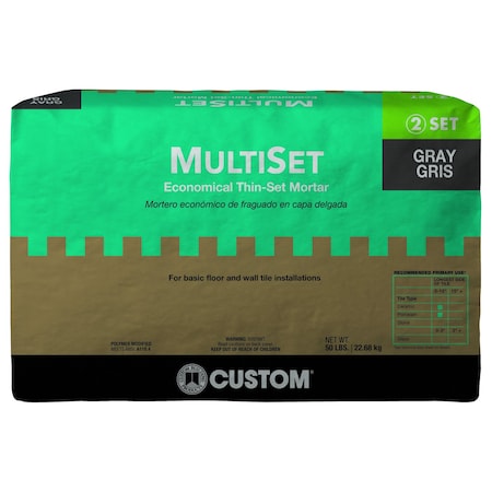 Masterblend Custom Building Products MultiSet Gray Thin-Set Mortar 50 ...