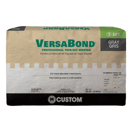 Versabond Custom Building Products VersaBond Gray Thin-Set Mortar 50 lb ...