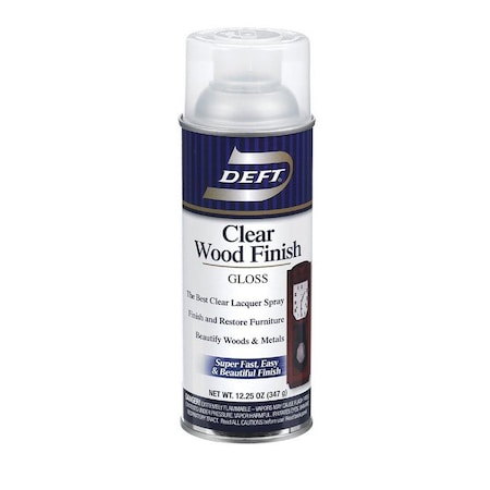 Deft ProLuxe Gloss Clear Oil-Based Wood Finish Lacquer Spray 12.25 oz ...