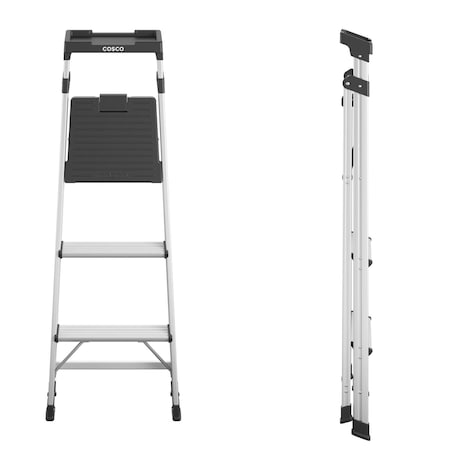 Cosco Cosco Lite Solutions 5 ft. H Aluminum Step Ladder Type II 225 lb ...