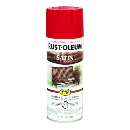RUSTOLEUM Heritage Red, Satin, 12 oz (7760-830) | Zoro