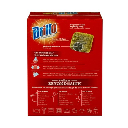 Brillo Brillo Heavy Duty Steel Wool Pads For Multi-Purpose 10 pk 23320 ...