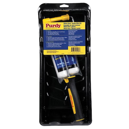 Purdy Purdy White Dove 4-1/2 in. W Jumbo Mini Paint Roller Kit Threaded ...