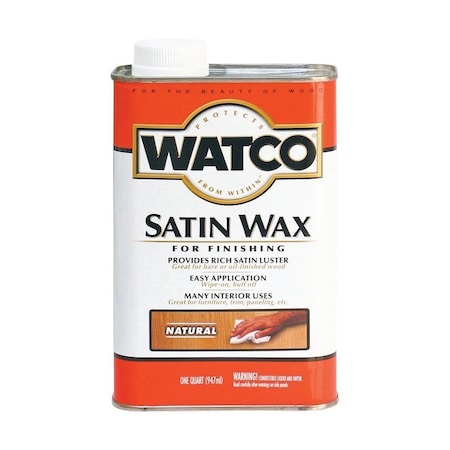 Watco Watco Transparent Satin Wax Oil-Based Finishing Wax 1 qt 67041 | Zoro