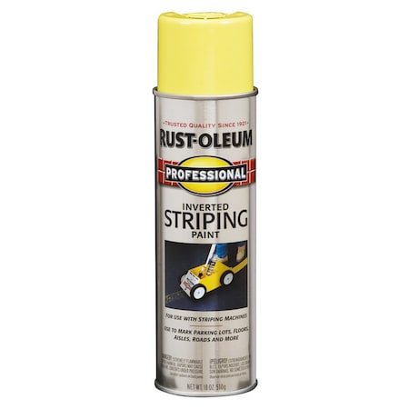 Rust-Oleum Rust-Oleum Professional Yellow Inverted Striping Paint 18 oz ...
