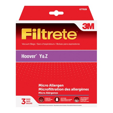 3M Vac Bag Type Y, Z 3Pk 64702B | Zoro