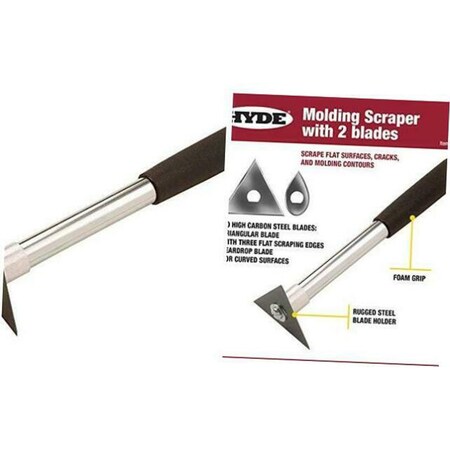 Hyde Hyde 2-3/4 in. W High Carbon Steel Stiff Molding Scraper 10400 | Zoro