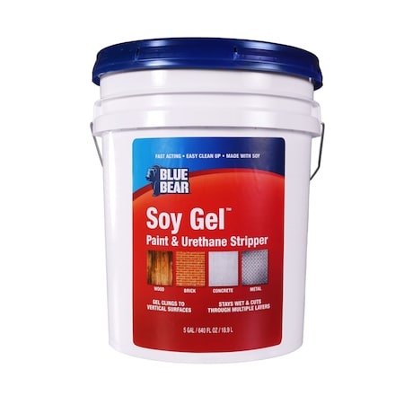 Blue Brand Blue Bear Soy Gel Paint and Urethane Stripper 5 gal ...