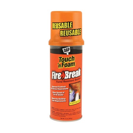 Convenience Fire Barrier Spray Foam Sealant, 12 oz, Aerosol Can, Orange ...