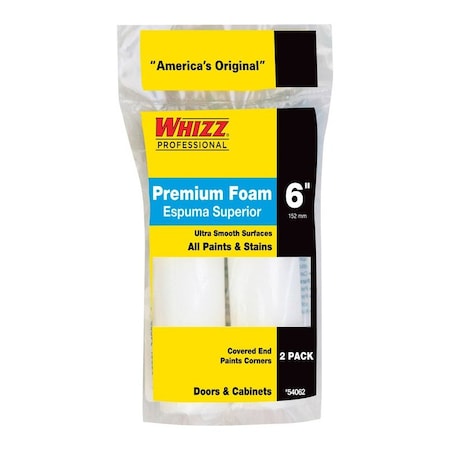 Whizz Whizz Foam 6 in. W X 1/2 in. Mini Paint Roller Cover 2 pk 54062 ...