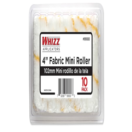 Whizz Whizz Fabric 4 in. W X 1/2 in. Mini Paint Roller Cover 10 pk ...